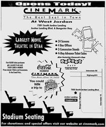 Advertisements - Cinemark 24 at Jordan Landing