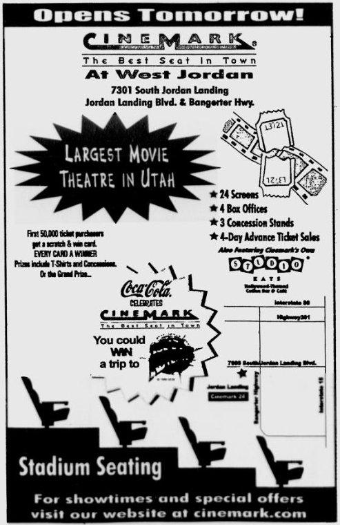 Advertisements - Cinemark 24 at Jordan Landing